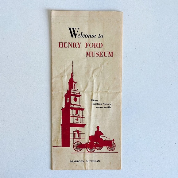 Other | Vintage Welcome To Henry Ford Museum Dearborn Michigan Brochure ...